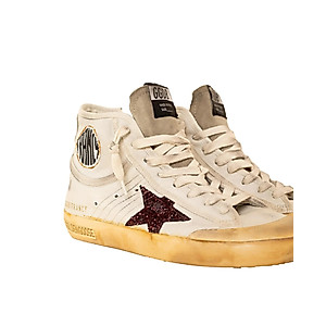 Golden Goose Women's Francy Penstar Sneakers, White/Taupe/Bordeaux (us_Footwear_Size_System, Adult, Women, Numeric, Medium, Numeric_9)