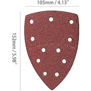 60PCS Sanding Sheets, Hook and Loop Mouse Sander Pads Sander Paper for Multi-Sanders,10Pcs Each Assorted 40/60/80/120/180/240 Grits, Including All grit Grades, Coarse to Fine