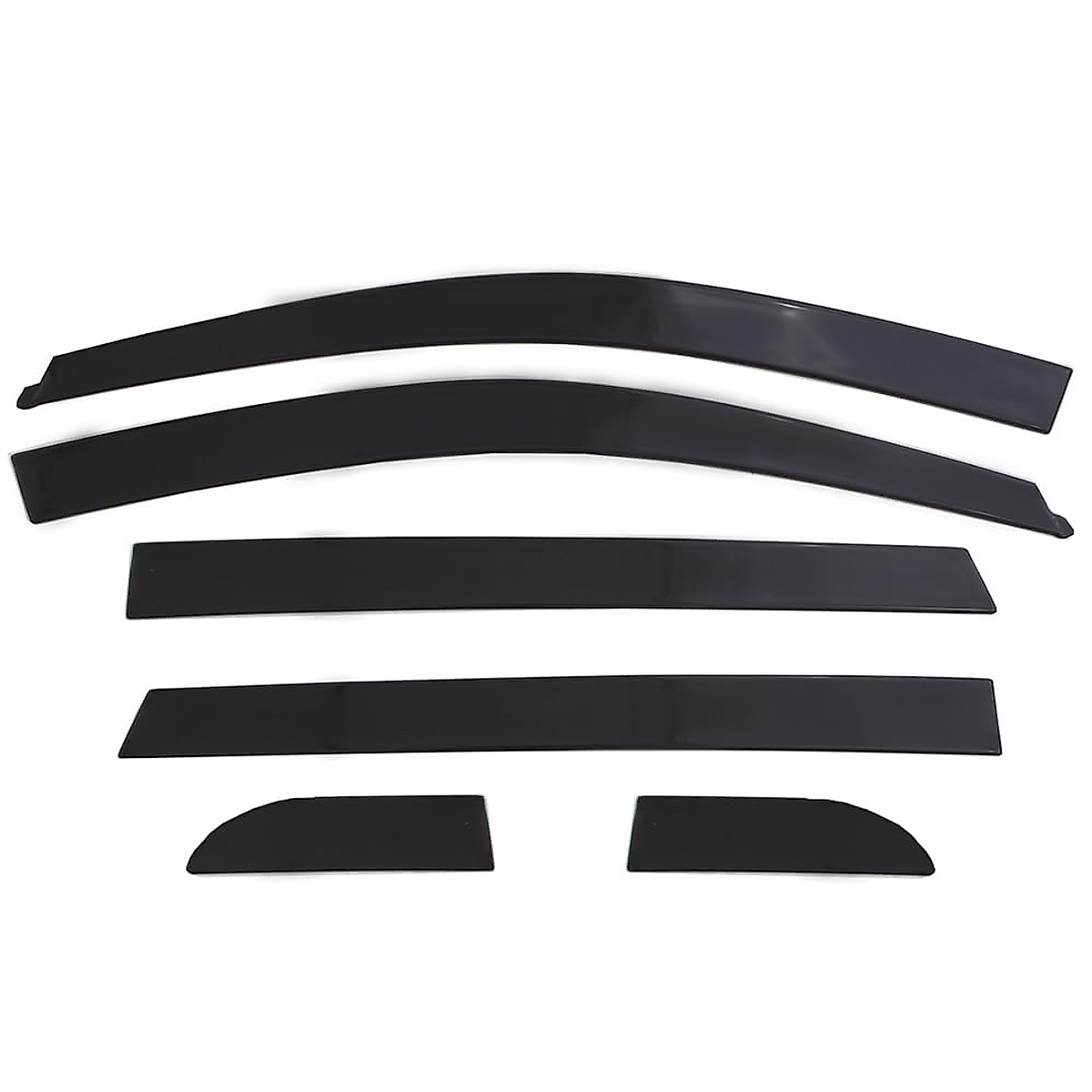 Auto Ventshade [AVS] Low Profile Ventvisor / Rain Guards | Smoke Color, 6 pc | 896005 | Fits 2008 - 2011 Subaru Impreza Hatchback (Includes WRX & STI)/Outback Sport Hatchback