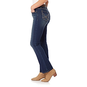 WallFlower Women's Legendary Slim Bootcut Mid-Rise Belted Insta Stretch Juniors Jeans (Standard and Plus), Eden, 9