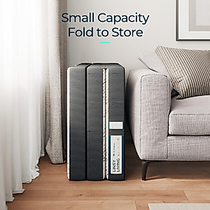 LINSY LIVING Foldable Mattress Full, 4 Inch Gel Memory Foam Trifold Mattress, Folding Mattress with Bonus Waterproof Cover Soft Full Size Mattress with Removable & Washable Cover, Grey