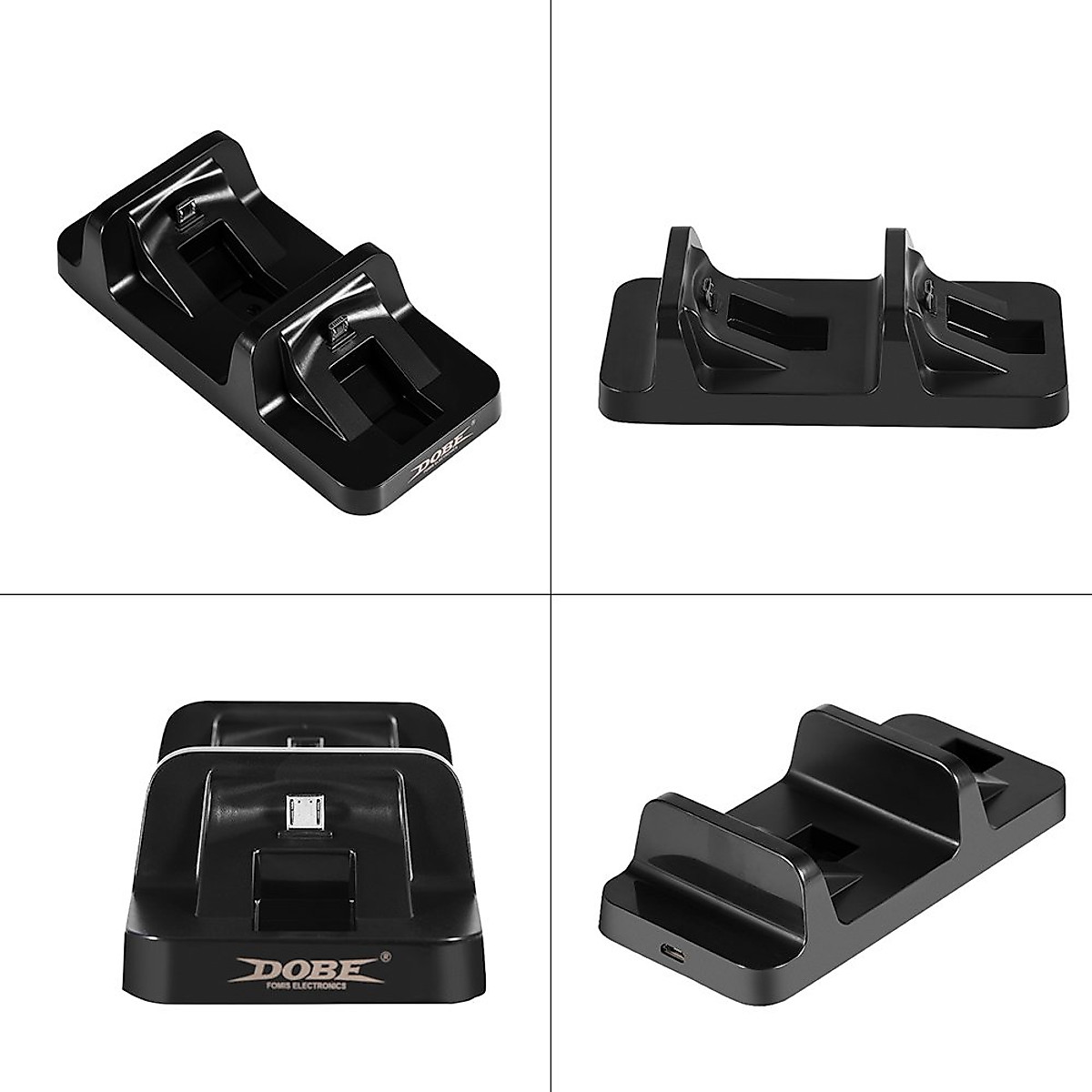 Dual Charging Docking Station, USB Gamepad Charger Stand, with LED Charging Indicator, Convenient and Compact Design, for Playstation 4 Game Controller