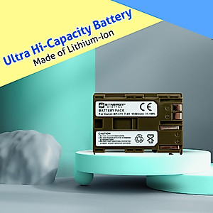 Synergy Digital Camera Battery, Compatible with Canon EOS 40D Digital Camera, (li-ion, 7.4V, 1500mAh) Ultra High Capacity, Replacement for Canon BP-511 Battery