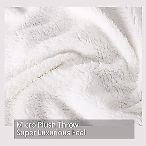 BlessLiving Peacock Blanket Green Blue Peacock Fleece Blanket Peacock Feather Blankets and Throws Soft Sherpa Plush Blankets Peacock Gifts for Adults Women Kids Girls (Throw, 50 x 60 Inches)