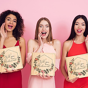 Bridesmaid Proposal Gifts, Bridesmaid Proposal Box, Will You Be My Bridesmaid Gift Wooden Box, Bachelorette Party Gifts, 12 oz Stainless Steel Wine Tumbler Cup, Bride Tribe, Engagement Wedding Gifts