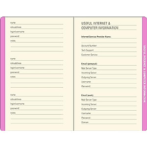 Peony Garden Internet Address & Password Logbook