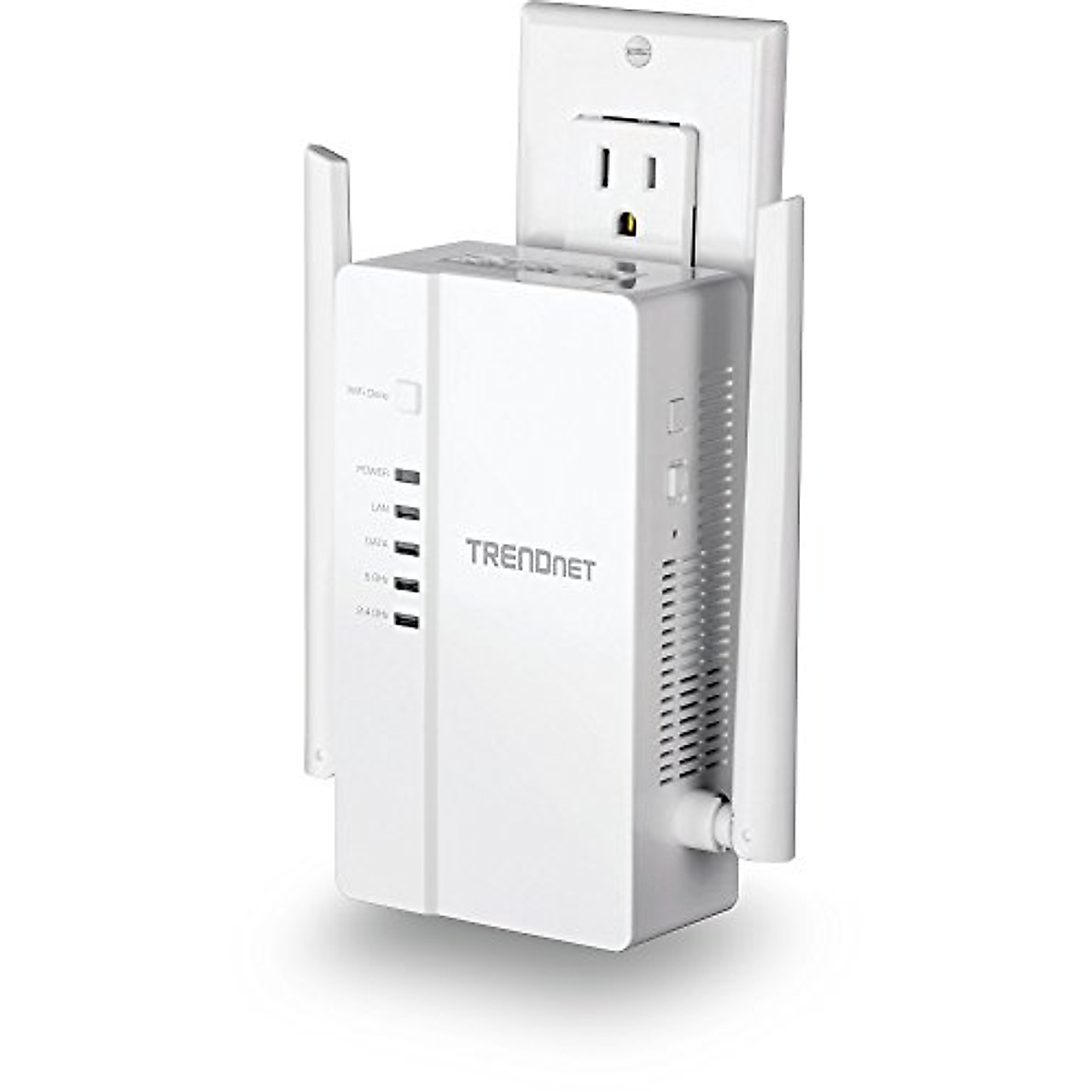 TRENDnet Wi-Fi Everywhere Powerline 1200 AV2 AC1200 Wireless Access Point, Expand Your Wireless Coverage, Built-in Concurrent Dual-Band, 3 x Gigabit Ports, MIMO, Beamforming, White, TPL-430AP