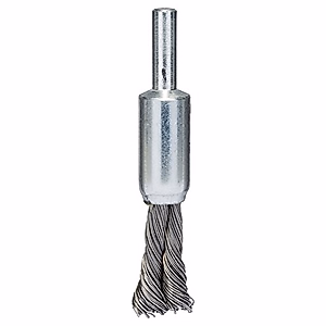 Bosch 2608622115 Shank Pencil Brush Knotted Wire, 0.35mm Steel, 10mm x 6mm, Silver