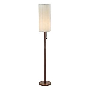 Adesso Home 3338-15 Transitional One Light Floor Lamp from Hamptons Collection in Bronze/Dark Finish, Brown and Beige