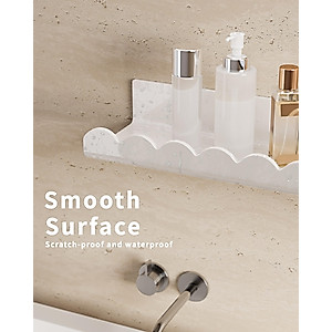 G&W Gruwald 4 Pack White 15.7 Inches Acrylic Book Shelf for Kids Room, Floating Kids Book Shelves for Wall, Nursery Book Shelves, Magazine Rack, Picture Ledge (White, 15.7)