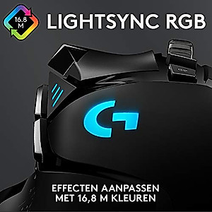 Logitech G502 Hero High Performance Wired Gaming Mouse, 25K Sensor, 25,600 DPI, RGB, Adjustable Weights, 11 Programmable Buttons, On-Board Memory, PC/Mac - Black
