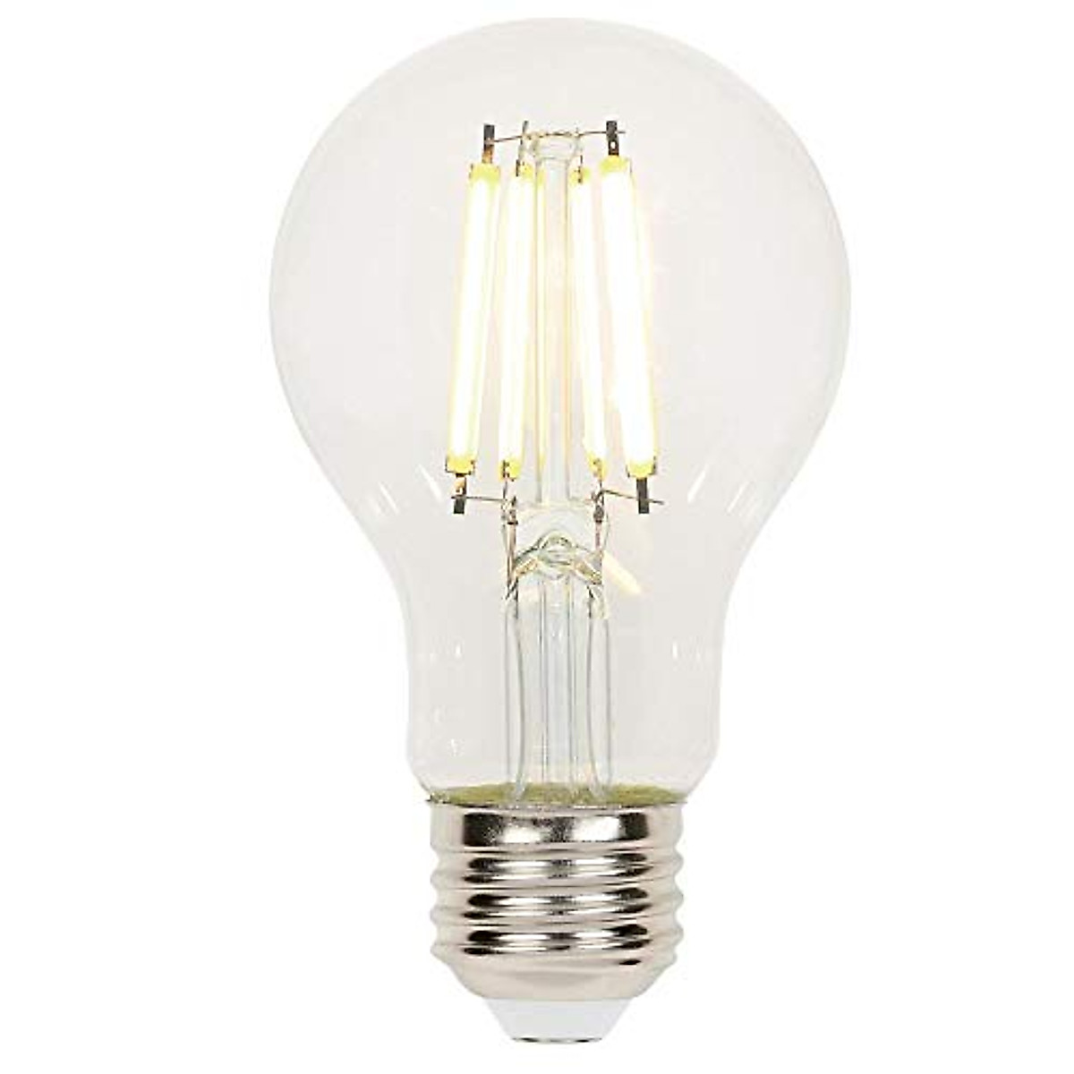 Westinghouse 5316500 6.5 Watt (60 Watt Equivalent) A19 Dimmable Clear Filament LED Light Bulb, Medium Base, Single