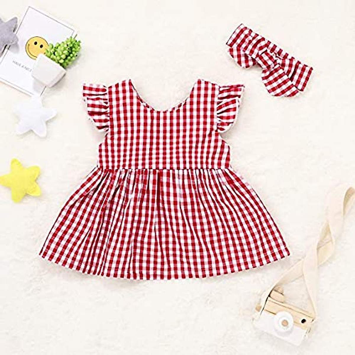 Baby Girls Summer Short Outfits Ruffle Floral Short Sleeve+Ripped Patchwork Denim Shorts Pants with Headband 3Pcs Set