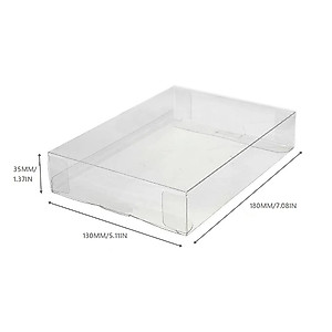 CHILDMORY 10Pcs Clear Box Case Sleeve CIB Protector for SNES N64 Games Cartridge Box