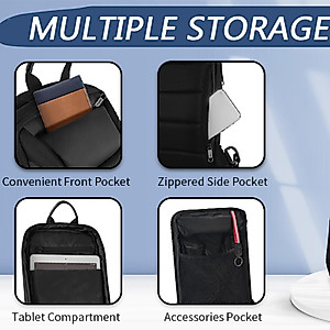 Ytonet Sling Bag for Men, Small Sling Backpack Anti Theft Crossbody Mini Shoulder Casual Daypack with USB Charging Port for Travel Hiking Camping, Black