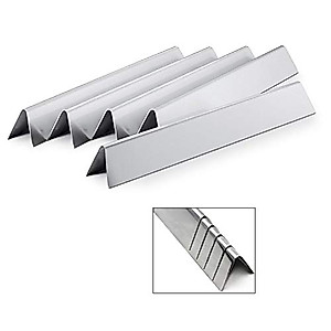 Direct Store Parts DP103 Stainless Steel Flavorizer Bars/Heat Plates Replacement for Weber Stainless Steel Flavorizer Bars 7537, 9817,7537 / L 22.5" (Aftermarket Parts) (Stainless Steel Heat Plate)