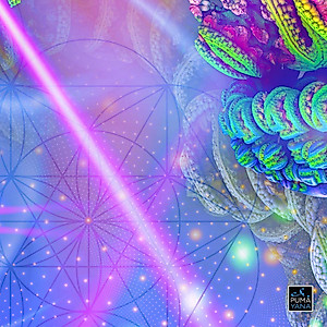 Psychedelic Tapestry | Trippy Wall Hanging | Visionary | Trippy Art | DMT | The Gates of Atlantis (Small)