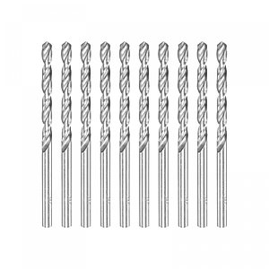 uxcell 10 Pcs 4.1mm HSS(High Speed Steel) W6542 Micro Drill Bits, Fully Ground Jobber 75mm Length Drill Bit for Mild Steel Copper Aluminum