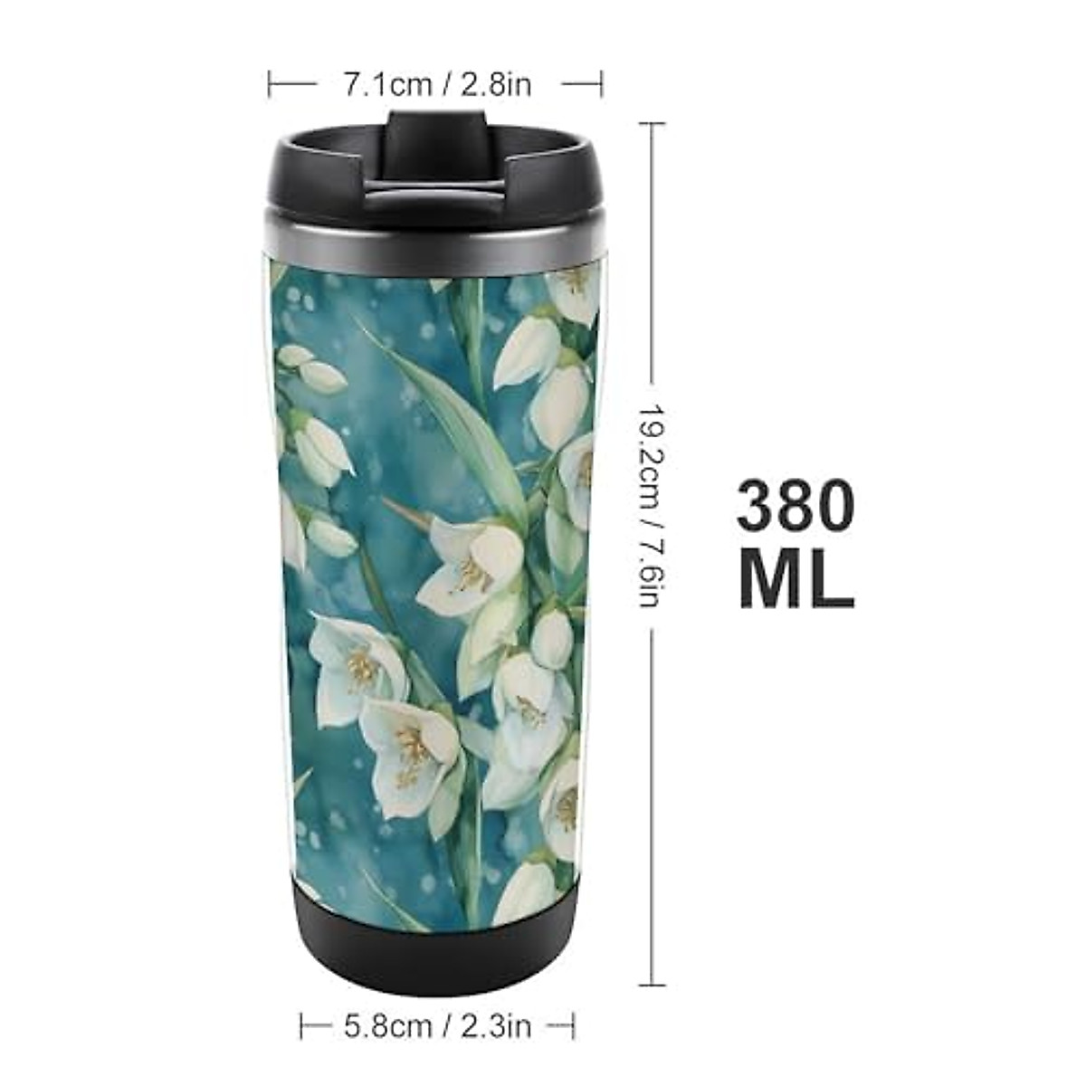 New Mexico Yucca State Flower Travel Coffee Mug Reusable Insulated Drinking Cup with Lid for Home Outdoor Works 13 Oz