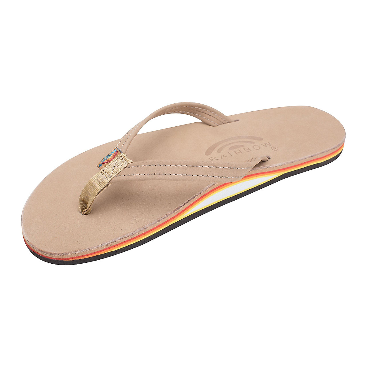 Rainbow Sandals Women's Single Layer Premier Leather Narrow Strap, Sierra Brown/Rainbow, Ladies X-Large / 8.5-9.5 B(M) US
