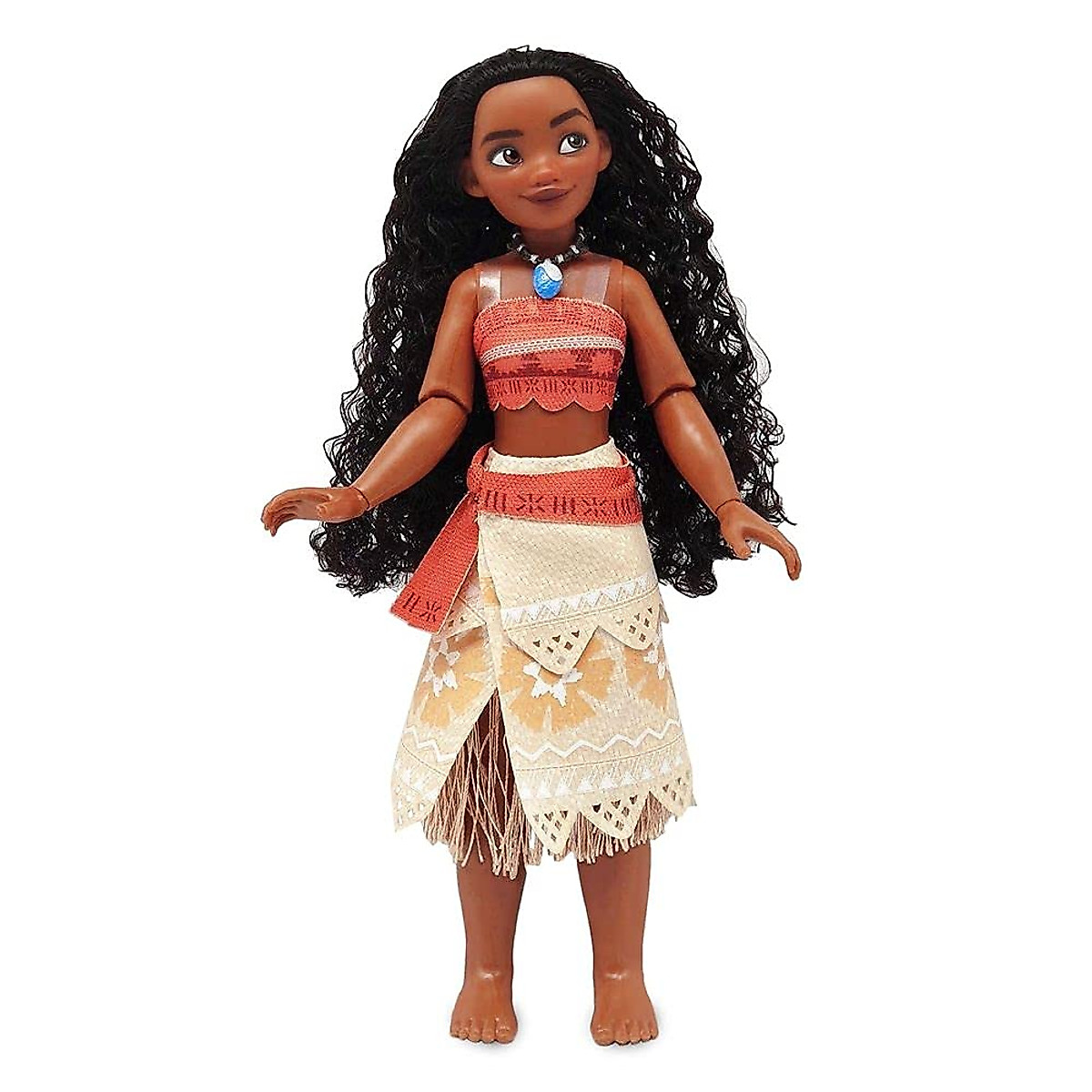 Disney Store Official Disney Princess Classic Doll (Moana), 11 Inches, Includes Brush with Molded Details, Fully Posable Toy in Classic Outfit - Disney Princess Toys for Girls