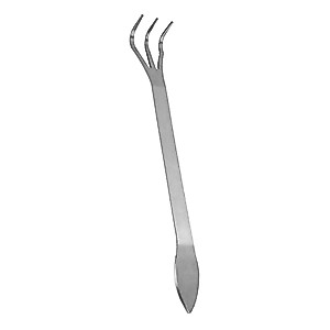 Bonsai Rake 3-Prong Stainless Steel Root Rake Loosen Soil Bonsai Tree Toool with Ergonomic Handle Bonsai Rake for Gardening Plants