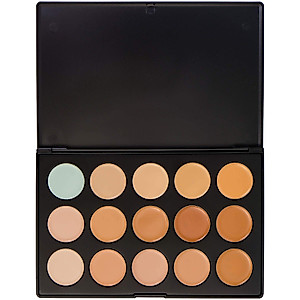 SHANY CONTOUR CAMO Professional Cream Foundation, Foundation Primer,Camouflage Concealer Makeup Palette - 15 Color Face Palette