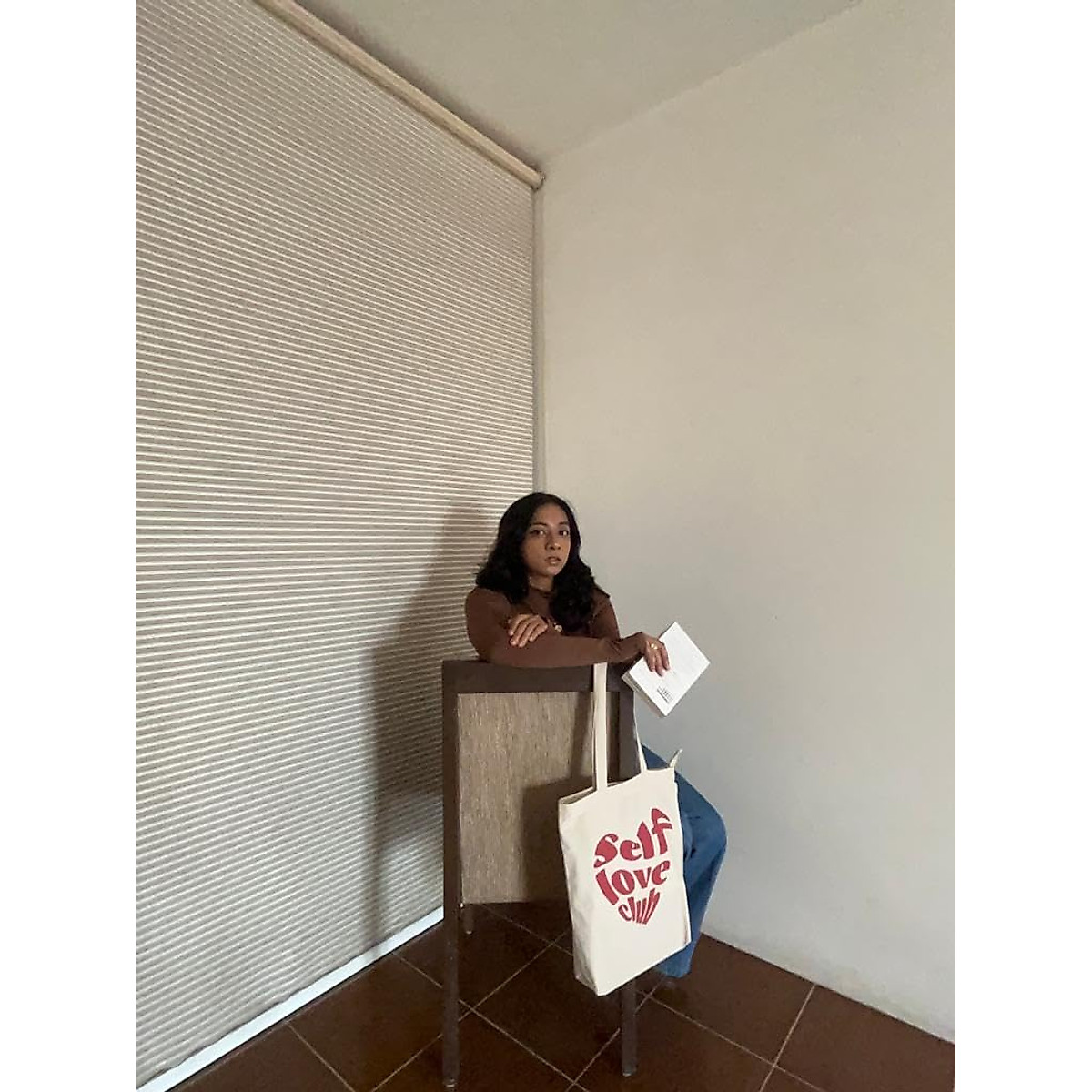 Ecoright Tote Bag for Women with Zipper, Small Tote Bag, Canvas Bag, Reusable Cotton Bag for Beach, Grocery, School & Work