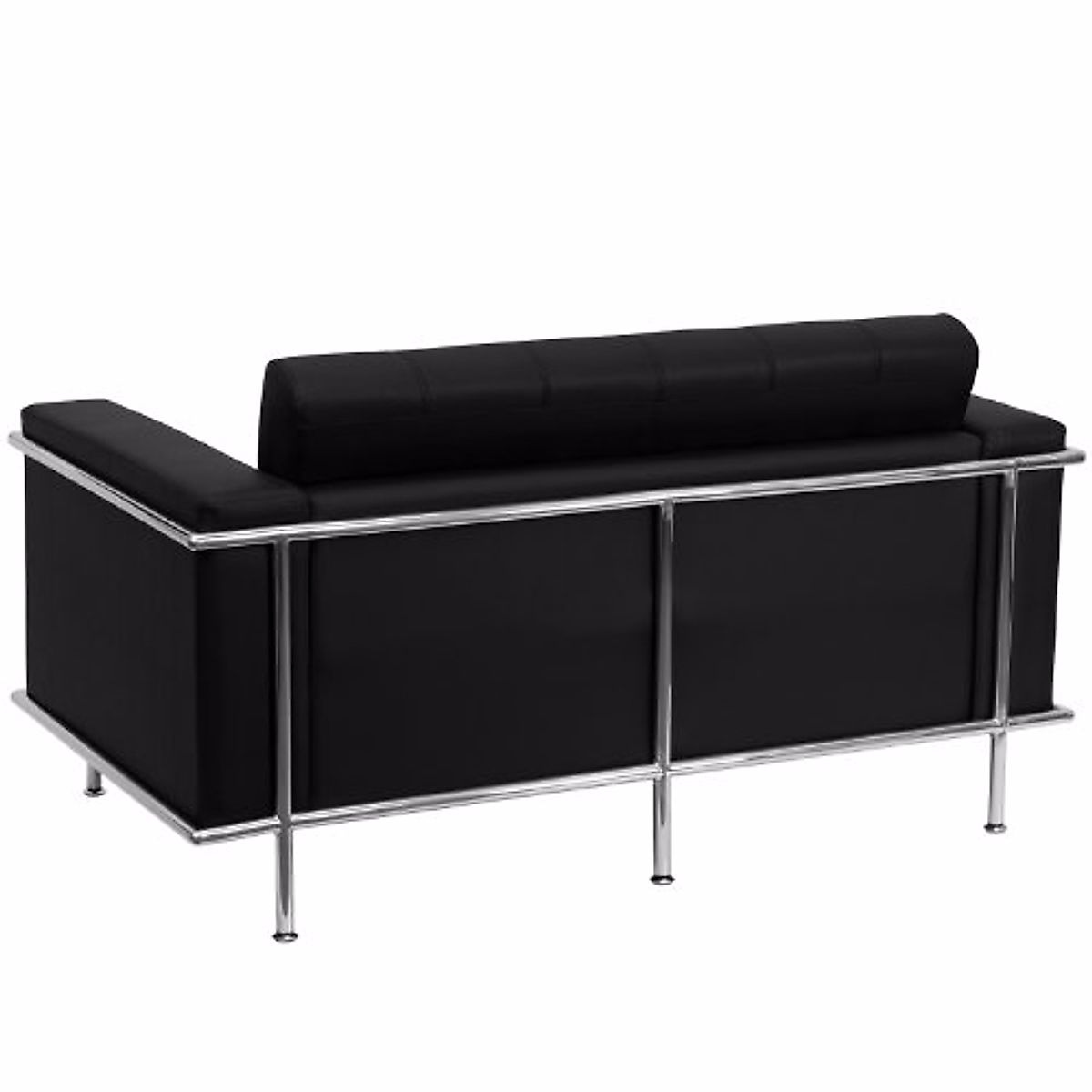 Flash Furniture HERCULES Lesley Series Contemporary Black LeatherSoft Loveseat with Encasing Frame