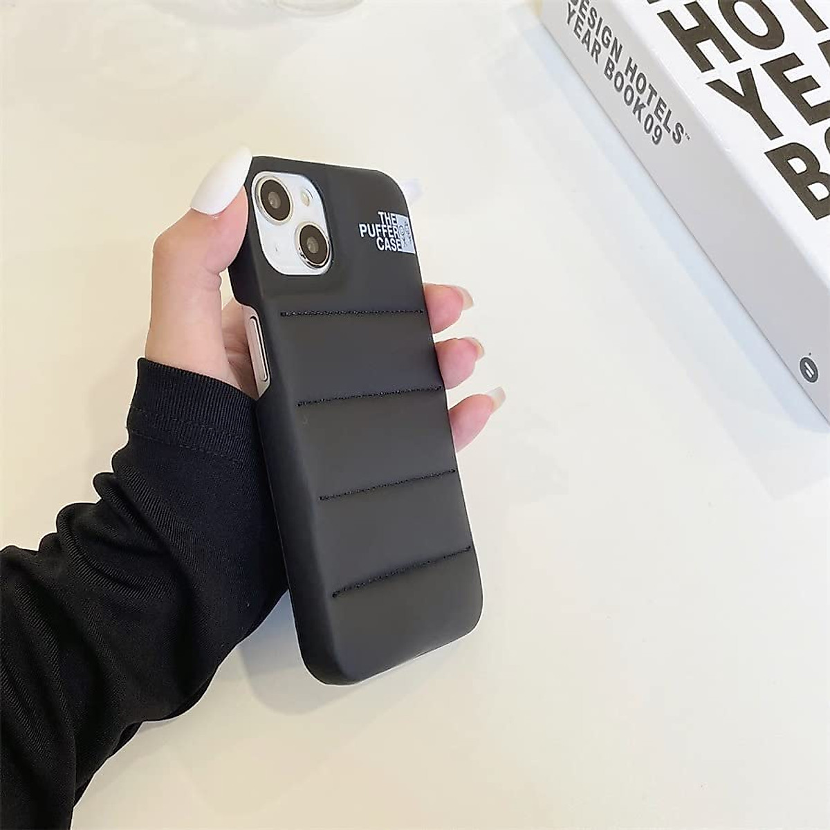 Puffer Case Fashion Hipster Down Jacket The Puffer Case for iPhone 14 13 12Pro Max Soft Touch Puffer Jacket Material 3D Protective Shockproof Cover (Purple,for iPhoneSE3)