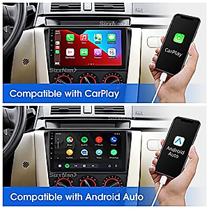 SizxNanv for Mazda 3 Android 10 Touch Screen Compatible with Carplay Android Auto,Car Radio Stereo Bluetooth Navigation Media Player GPS WiFi FM Rear Camera for Mazda 3 2004 2005 2006 2007 2008 2009