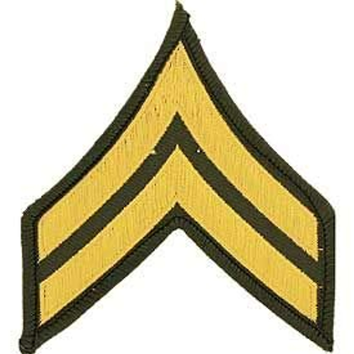 US Army, E4 Corporal - Novelty Patches, Embroidered Sew On Patch - 3"