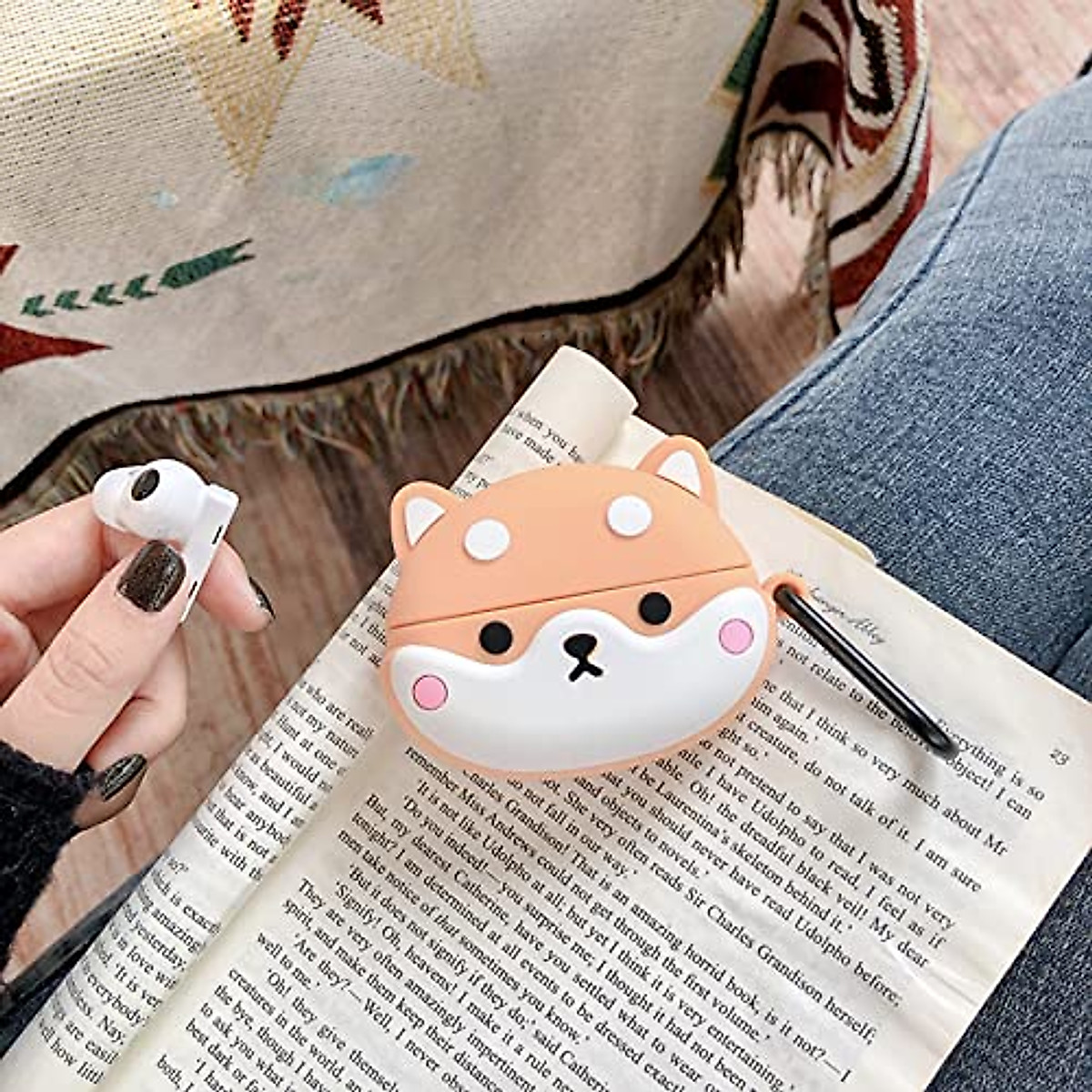 Compatible with for New 2022 Huawei Freebuds pro 2,Cute Cartoon Silicone Earphone Case with Keychain,Headphone Protective Case for Huawei Freebuds pro2 (Corgi)