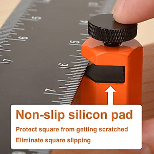 iGuerburn 2Pcs Stair Gauges for Framing Square, Stair Gauge Knobs for Layout Attachment Framing Jigs - Orange