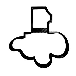 FANCY NUMBER ONE 1 WITH WORD OUTLINE BIRTHDAY ANNIVERSARY COOKIE CUTTER MADE IN USA PR3001