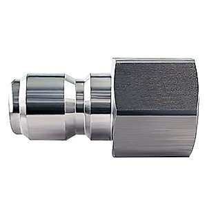 Ultimate Washer 3/8" Quick Connect Pressure Washer Male and Female Hose Adapter Set (1), Max Pressure 5000 PSI Rating, Stainless Steel