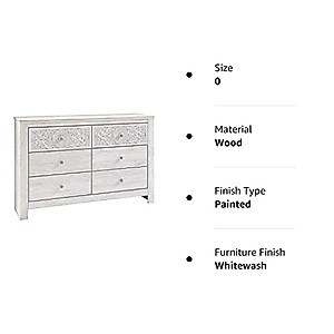 Signature Design by Ashley Paxberry Boho 6 Drawer Dresser, Whitewash