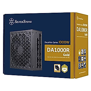 SilverStone Technology Decathlon DA1000R Gold Cybenetics Gold 1000W PCIe 5.0 Fully Modular ATX 3.0 Power Supply, SST-DA1000R-GM