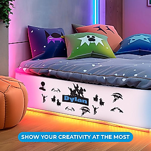 CRYPTONITE Personalized Name Famous Game Wall Decor I Wall Stickers for Bedroom Decor I Nursery Wall Decal for Boys & Girls I Boys Bedroom Decor I Stickers for Kids Wide 20"x18" Height (Small)