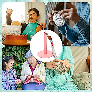 Wrist Yarn Holder, Portable Yarn Ball Holder Craft Yarn Spinner Yarn Hanger Knitting Storage Stand Crochet Minder Accessories Crocheting Supplies for Preventing Yarn Entanglement (Pink)
