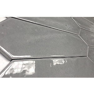 3x12 Modena Collection Smoky Gray Glazed Italian Ceramic Tile Backsplash Wall Bath