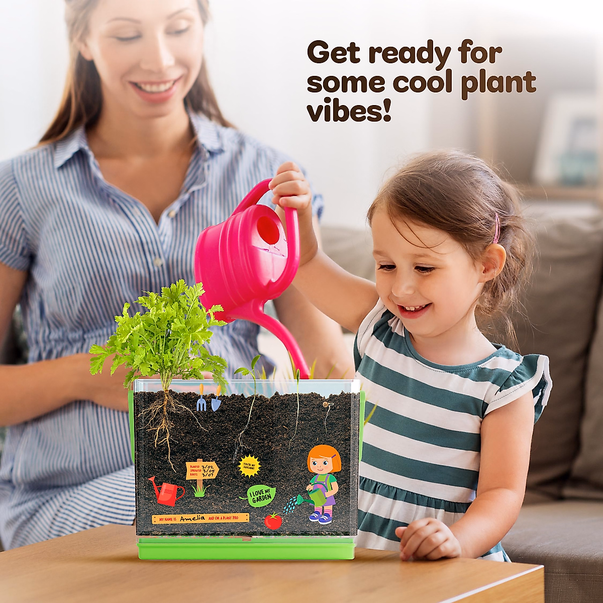 Root Viewer Kit for Kids - Easter Gifts - Grow Your Own Plant for Boys & Girls - Science STEM Toy & Craft Growing Kits for Ages 4-8 Birthday Gifts for Boy, Girl 4, 5, 6, 7, 8, Year Old - Gardening Toy