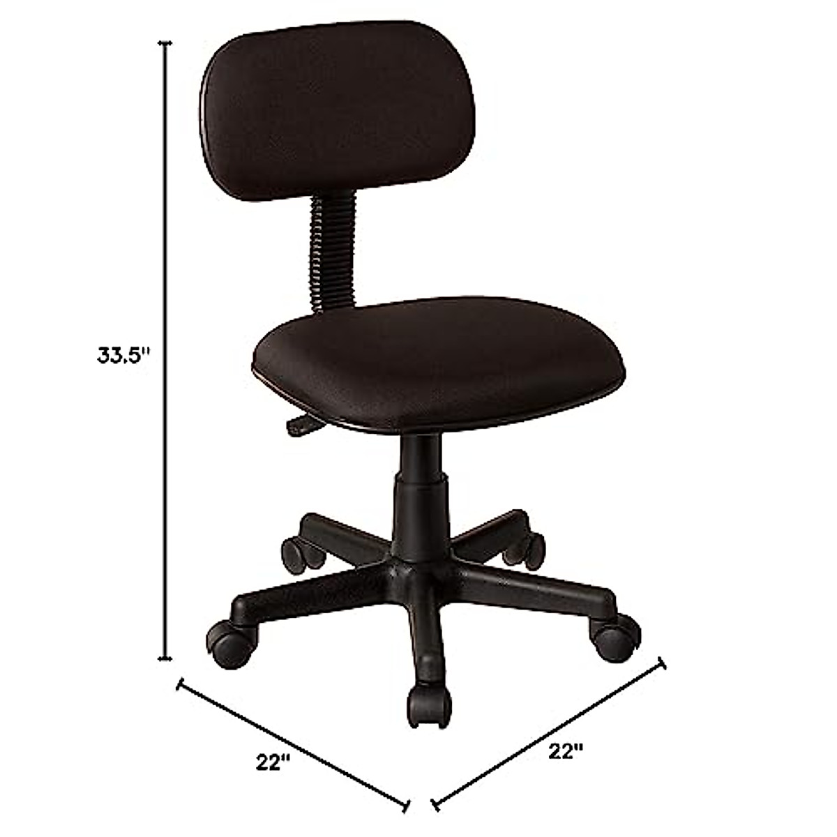 Boss Office Products Fabric Steno Chair in Black