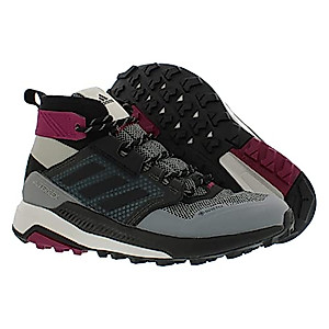 adidas Terrex Trailmaker Mid Gore-TEX® Hiking Shoes Metal Grey/Core Black/Power Berry 9.5 B (M)