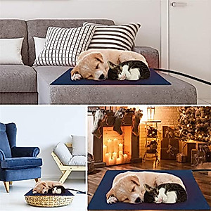 SMLJLQ Electric Pet Heating Pad Blanket Bed for Dogs and Cats Indoor Warming Mat Home Office Chair Heated Mat 50x50cm