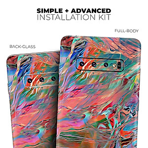 DesignSkinz Liquid Abstract Paint Remix V45 Protective Vinyl Decal Wrap Skin Cover Compatible with The Samsung Galaxy S20 (Screen Trim & Back Glass Skin)