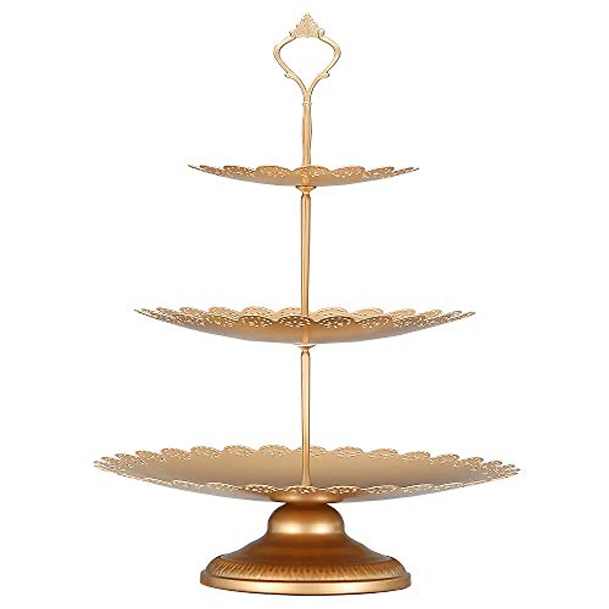 XINLIYA Set of 6 Pieces Metal Cake Stands Round Cake Stands Square Candy Fruite Display Plate Cupcake Serving Tower Wedding Brithday Party Celebration Home Decoration,Antique Gold