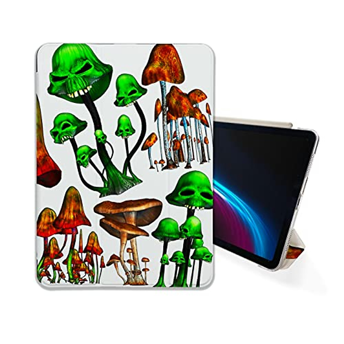 Cute Trippy Mushroom Toadstool case Compatible with iPad Mini Air Pro 7.9 8.3 9.7 10.2 10.9 11 12.9 inch Pattern Cover New 2022 2021 Trifold Stand 3 4 5 6 7 8 9 Generation 597 (9.7" 5/6 gen)