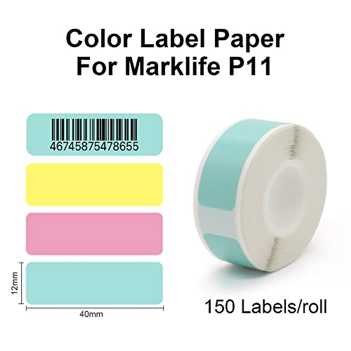 Marklife P11 Label Maker Machine with 4 Rolls Tape,Mini Thermal Wireless Inkless Sticker Printer Machine for Home Kitchen Office Organization