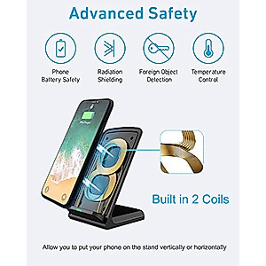 Pixel Wireless Charger Stand, Qi-Certified 10w Fast Wireless Phone Accessories Charging Station for Google Pixel 7 | 7 Pro | 6 | 6 Pro | 5 | 4 XL | 4 | 3XL | 3 | Buds Pro (Black)